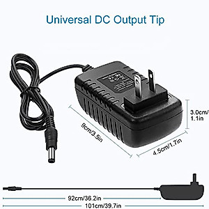 BestCH 12V AC/DC Adapter Compatible with at&T Vtech ATT 964 4-Line Intercom Speakerphone Corded Phone 944 945 955 974 984 Business Phone System Telephone 12VDC DC12V 12.0V Power Supply Charger PSU