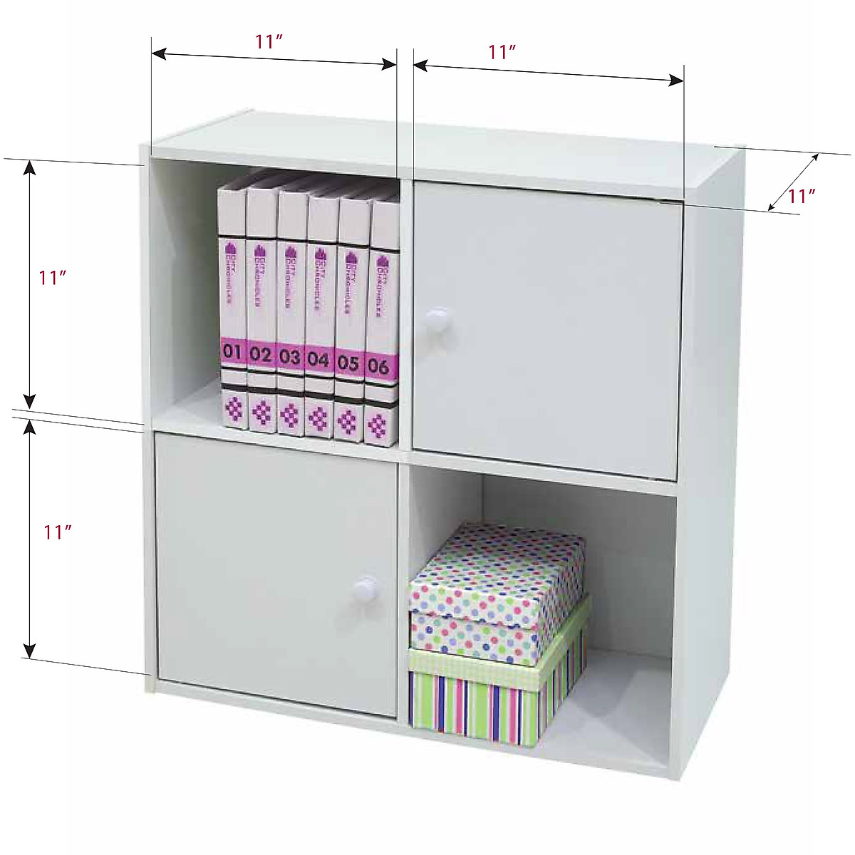 Kings Brand Furniture Charles Bookcase, White