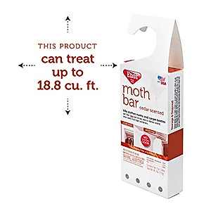 Enoz Cedar Scented Moth Cakes, Kills Clothes Moths and Carpet Beetles, No Clinging Odor, Cedar Scented, 6 Oz Hanger, 6 Pack