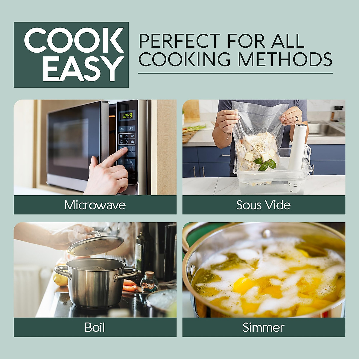 Avid Armor Vacuum Sealer Bags Quart 8x12 Inch 100 Pack for Food Saver, Seal a Meal Vacuum Seal Machines, Commercial Grade Heavy Duty BPA Free for Sous Vide and Meal Prep Precut Storage Bag