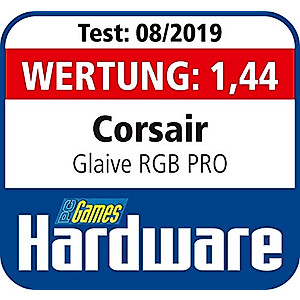 Corsair Glaive PRO - RGB Gaming Mouse - Comfortable & Ergonomic - Interchangeable Grips - 18,000 DPI Optical Sensor - Black