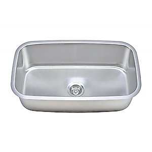 Wells CMU3118-10-1 Craftsmen Series Stainless Steel Kitchen Sink Package, 31", Brushed Matte Finish