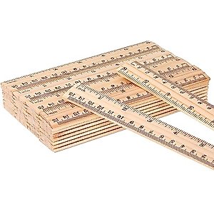 100 Pcs 6 Inch Ruler Bulk Plastic Flexible Rulers with Inches and Centimeters Small Ruler Straight Measuring Drafting Tools for School Education Families Kids Students (Wood Color, Opaque)