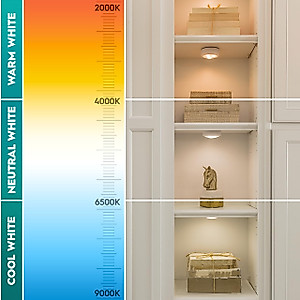 Brilliant Evolution Ultra Thin Wireless LED Touch Lights Stick On - Battery Operated Under Cabinet Lighting - Round Puck Lights for Closet, Countertop - Stick On Push Lights for Home Decor - Pack of 2