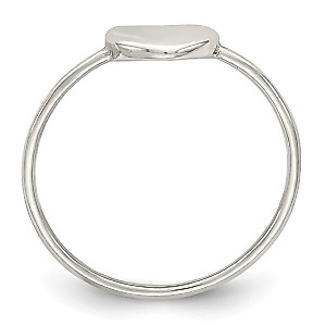 IceCarats 925 Sterling Silver Heart Love Ring Size 6