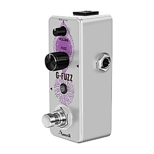 Amuzik Classic Guitar Pedals Analog Fuzz Effect Pedal Vintage G-Fuzz Effect Pedal For Electric Guitar Bass with True Bypass