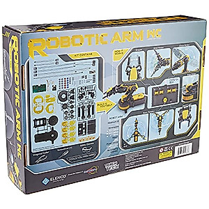 Elenco Teach Tech “Robotic Arm Wire Controlled”, Robotic Arm Kit, STEM Building Toys for Kids 12+