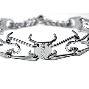 Herm Sprenger Prong Dog Training Collar Ultra-Plus Chrome Plated Steel Pet Pinch Anti Pull Collar for Dogs Made in Germany 22in x 3.0mm (Neck Size up to 18in) Medium