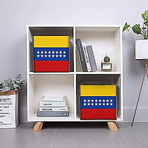 Flag of Gran Colombia Collapsible Storage Bins Basics Folding Fabric Storage Cubes Organizer Boxes with Handles
