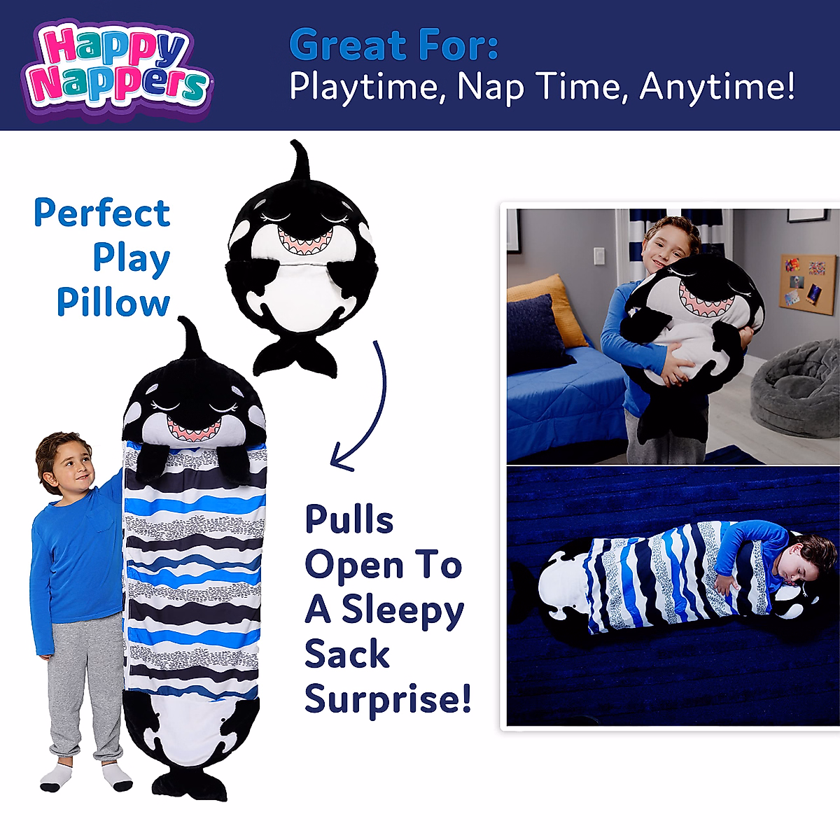 Happy Nappers Pillow & Sleepy Sack- Comfy, Cozy, Compact, Super Soft, Warm, All Season, Sleeping Bag with Pillow