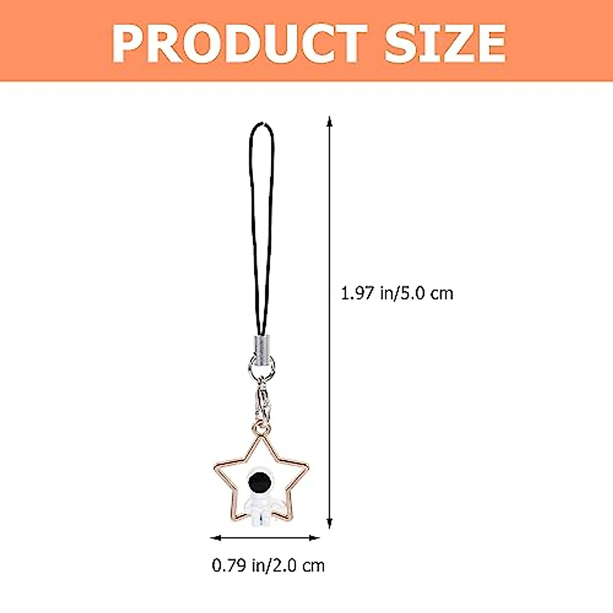 Gatuida 2Pcs Cartoon Astronaut Mobile Phone Charms Astronaut Phone Chain Cute Key Chain Pendant