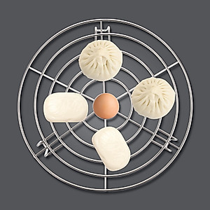 Stainless Steel Steamer Rack for Pots, Round Cooling Rack 9.2 in (diameter)*2.2 in (height), Steam Rack for Steam Fryer Stockpot Pressure Cooker