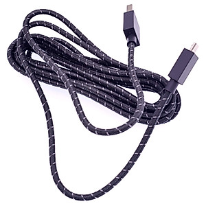 Deal4GO 2.7M 9FT Long Original Braided Micro USB Charging Cable for Xbox One Elite Controller 1698 White Special Edition (White)