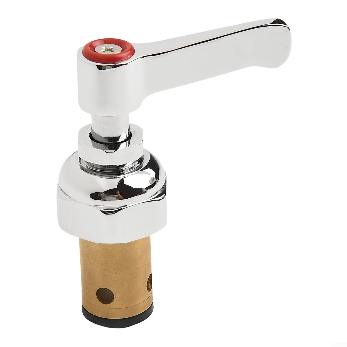 Handle Stem Assembly Fits for T&S Brass Faucets Replace 002713-40, Blue Cold and Red Hot Side Spindle Assembly Valve Lever Handle Replacement Part