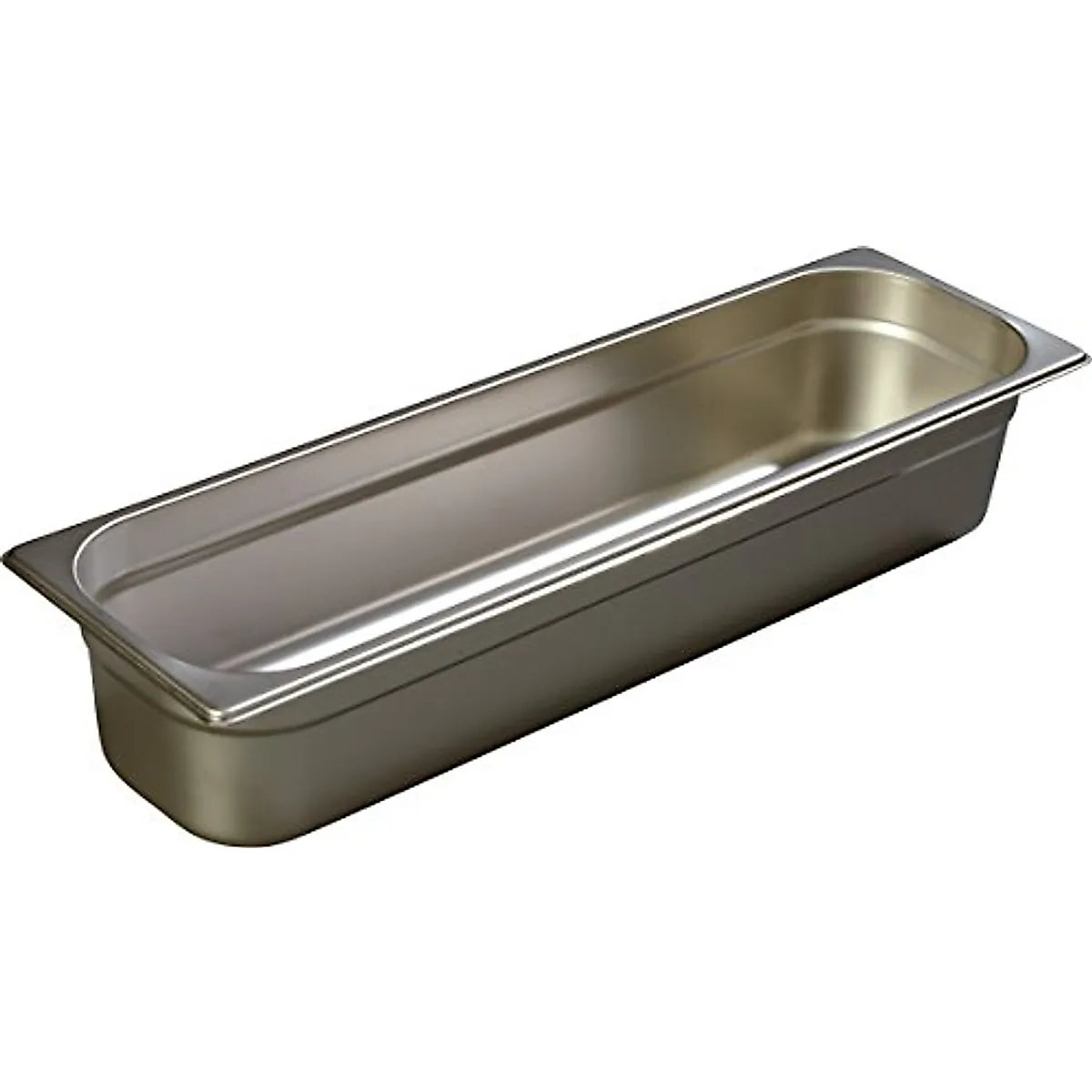 Carlisle FoodService Products CFS 60700HL4 DuraPan Light Gauge Stainless Steel Long Half-Size Food Shotgun Pan, 4" Deep (Pack of 6)
