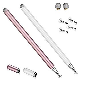 Stylus Pens for iPad, Touch Screens Stylus Pencils High Sensitivity Disc & Fiber Tip Universal Stylus with Magnetic Cap Compatible with iPad, iPhone, Android, Microsoft Tablets