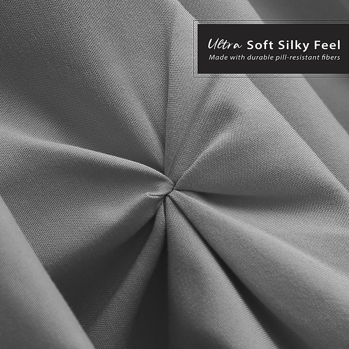 Nestl Dark Grey Bed Skirt King Size, Pinch Pleat King Bed Skirt, 14" Inch Drop King Bedskirt, Hotel Quality Dark Grey Bed Skirts Premium Microfiber Bedskirt for King Bed, Dark Grey King Size Bed Skirt