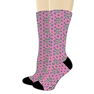 Grandmother Gifts Best Nana Ever Sock for Grandma Clothes Best Nana Socks 1-Pair Novelty Crew Socks