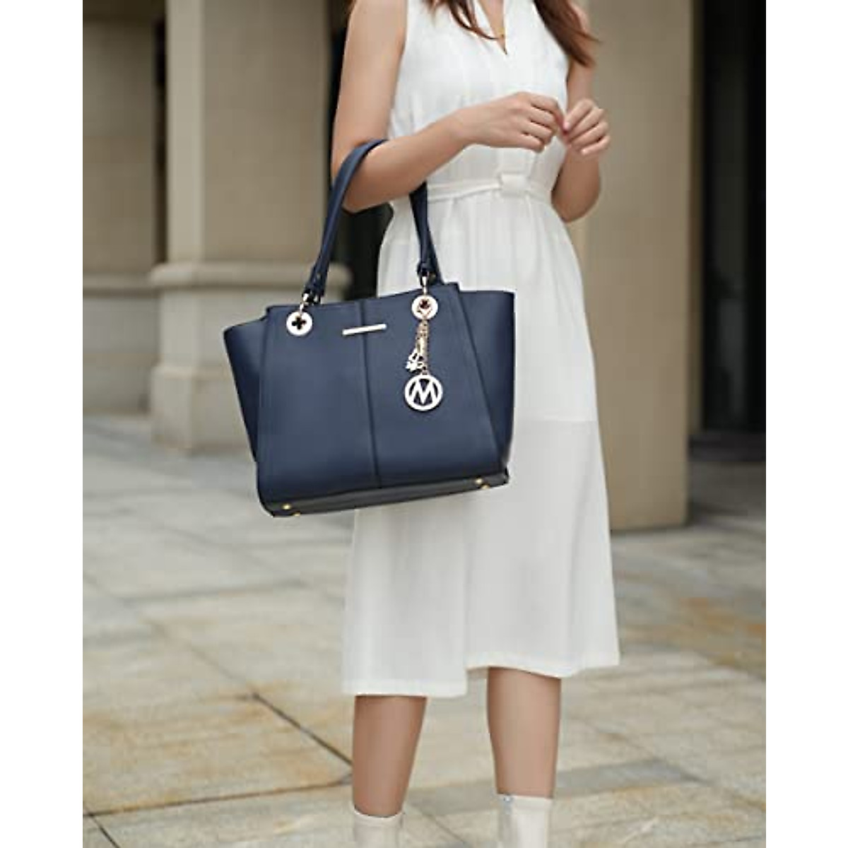 MKF Collection Tote Bag for Women, Vegan Leather Satchel Wristlet wallet Shoulder bag Top-Handle Hobo Purse Handbag