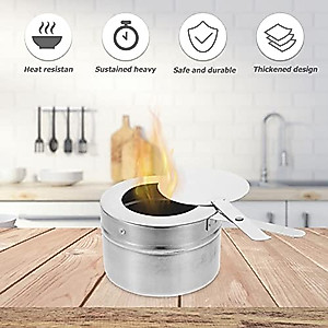 UPQRSG Stainless Steel Fuel Holder with Cover, Portable Chafing Fuel Holder, Chafer Canned Heat Fuel Box, Buffet Warmer Warming Trays for Buffet Barbecue Party