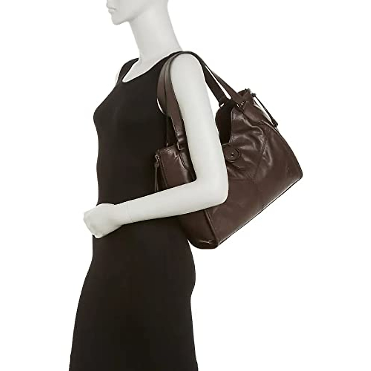 FRYE Gina Leather Tote Bag (Brown)