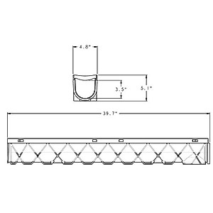 Source 1 Drainage Trench and Driveway Channel Drain with Concrete Grey Grate, 3-Pack