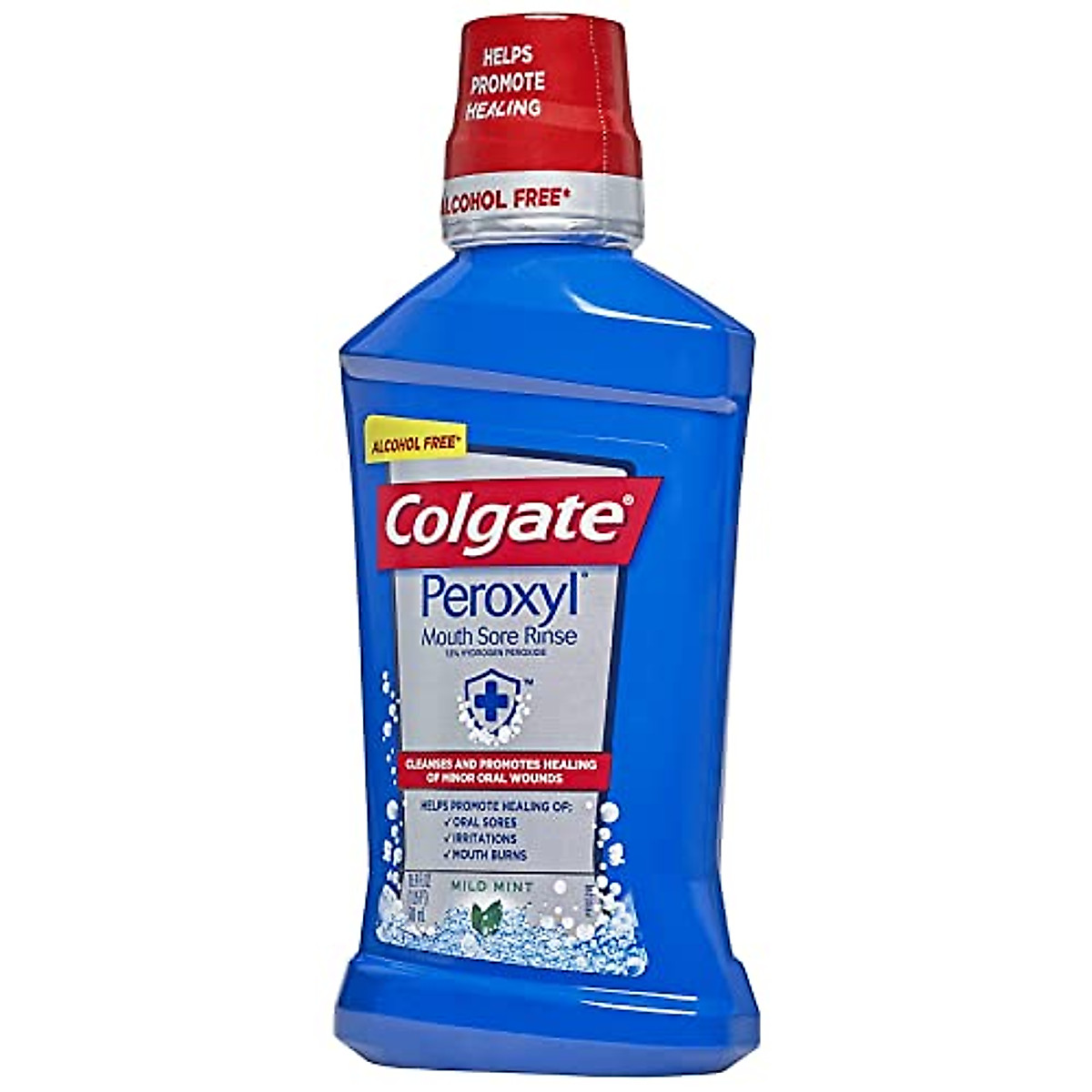 Colgate Peroxyl Mouth Sore Rinse, Mild Mint - 16.9 Fluid Ounce
