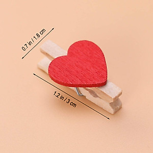 50pcs Love Photo Clip Photo Mini Clip Love Clip Photo Wood Clip Photo Clip Love