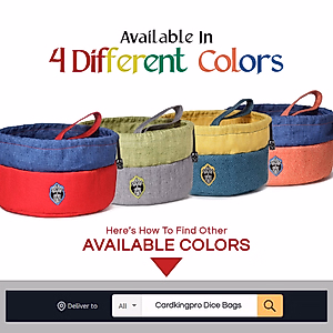 CardKingPro Monstrous - Dice Bag with 8 Pockets - Gray/Green - Huge Capacity 500+ Dice - Great for Dice Hoarders