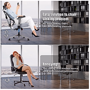 Sytopia Fix Sinking Office Chair, 4 Pieces Chair Clamps for Chair Height Extenders, No Chair Cylinder or Tools required, up to 5 Inch, Office Chair Accessories Fit for 95% Swivel Chairs