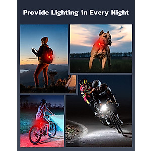 Zewdov Bike Lights for Night Riding, USB Rechargeable Bike Lights Front and Back, Waterproof IP65 Bicycle Light, 4+6 Modes Bike Headlight and Tail Light Set,1.5 Hrs Fast Charging, Easy to Install