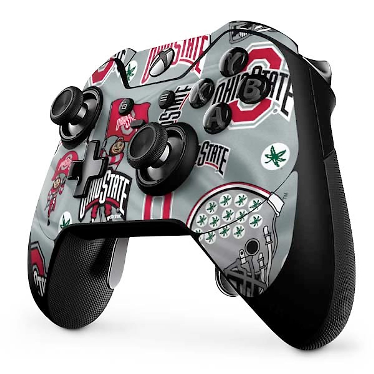 Skinit Decal Gaming Skin Compatible with Xbox One Elite Controller - Officially Licensed Ohio State University Ohio State Pattern Design