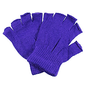 Gelante Classic Adult Winter Fingerless Knitted Magic Gloves Wholesale Lot 12 Pairs - 9907-Assorted