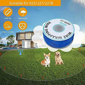 AYNEFY Pet Fence Coil Wire Cables,300m/984ft Dog Fencing System Boundary Electric Wire Dog and Cat Containment Fences Supplies