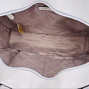 Michael Kors Rose Large East/West Tote Bag Handbag, Optic White