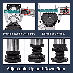 TAHNYC Washing Machine Stand, Multifunctional Adjustable Furniture Carrier, Stainless Steel heightened Universal Stand for Dryer Washing and Refrigerator, 4 ft