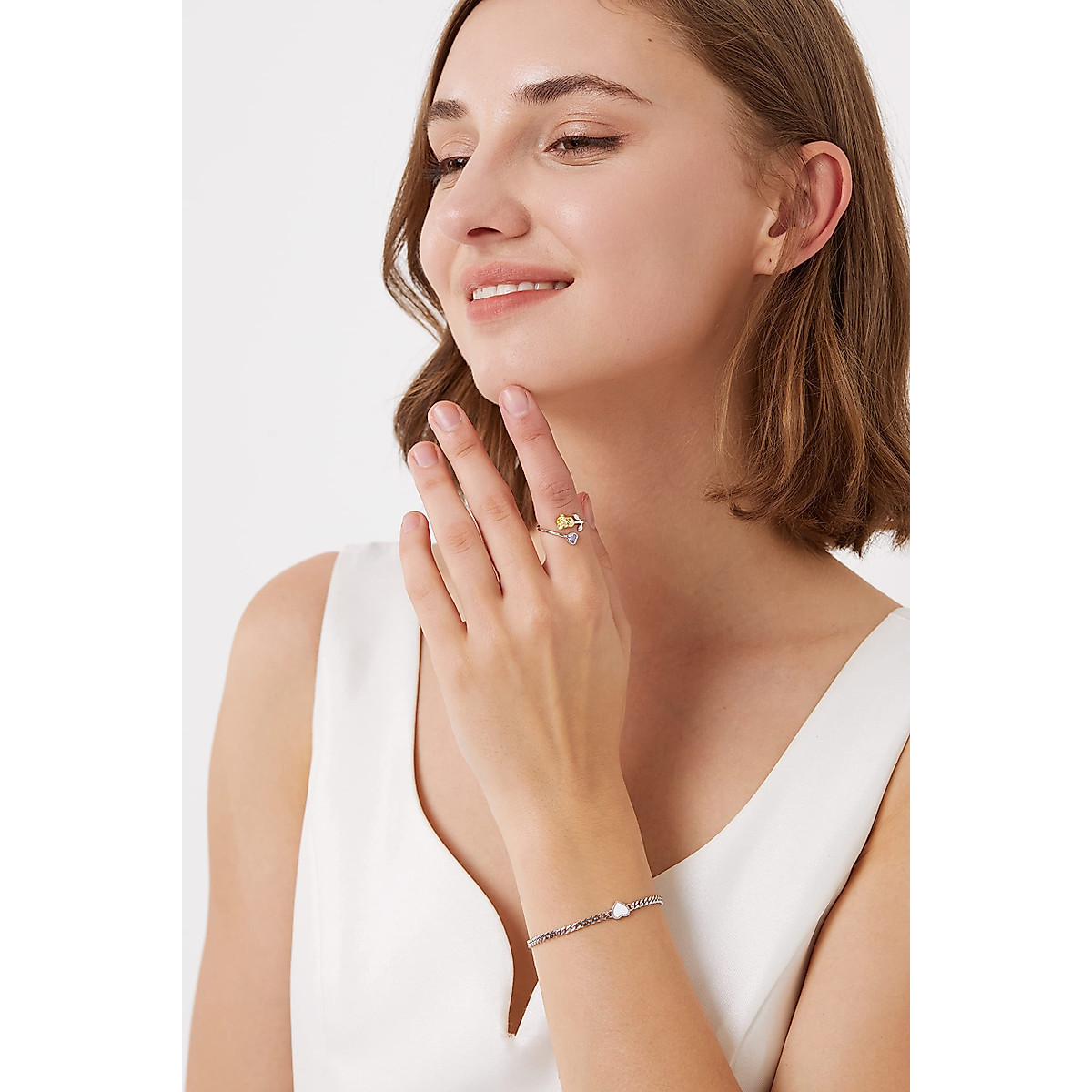 MOONMORY June Birthstone cool rings Personalized Letter Stacking Ring for Women Girls promise rings you are my sunshine - 925sterling silver you are my sunshine jewelry