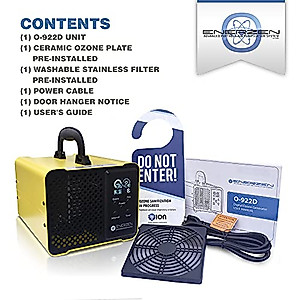 Enerzen O-922D - Digital Ozone Generator for Eliminating Odors - O3 Machine Air Ionizer Deodorizer with Adjustable Settings for Any Room Size