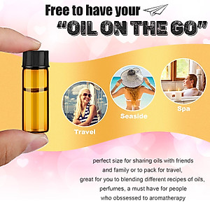 Tanlade 100 Pcs 5ml (1/6 Oz) Small Glass Bottles Essential Oil Bottle with Plastic Screw Caps and Funnel Plastic Pipettes Empty Refillable Sample Bottles for Liquid Preservation Storage(Amber)