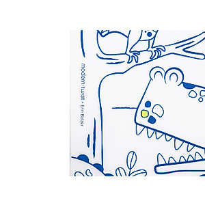 modern-twist 10 x 14" Reusable, Waterproof Coloring Mark-Mat Sheet for Kids, 100% Food-Grade Silicone, Pack of 1, Dino Maze