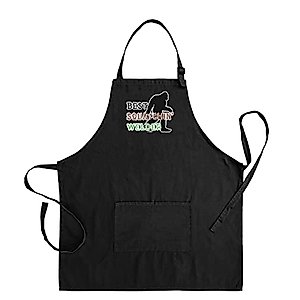 ThisWear Welder Gifts For Men Best Squatchin Welder Two Pocket Adjustable Bib Apron Black