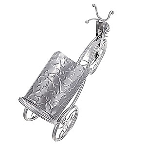 DOITOOL Motorcycle Wine Holder Metal Bike Sculpture Wine Bottle Rack Holder Tricycle Wine Glass Metal Rack Countertop Wine Bottles Holder Display Stand Silver Single Bottle Wine Holder