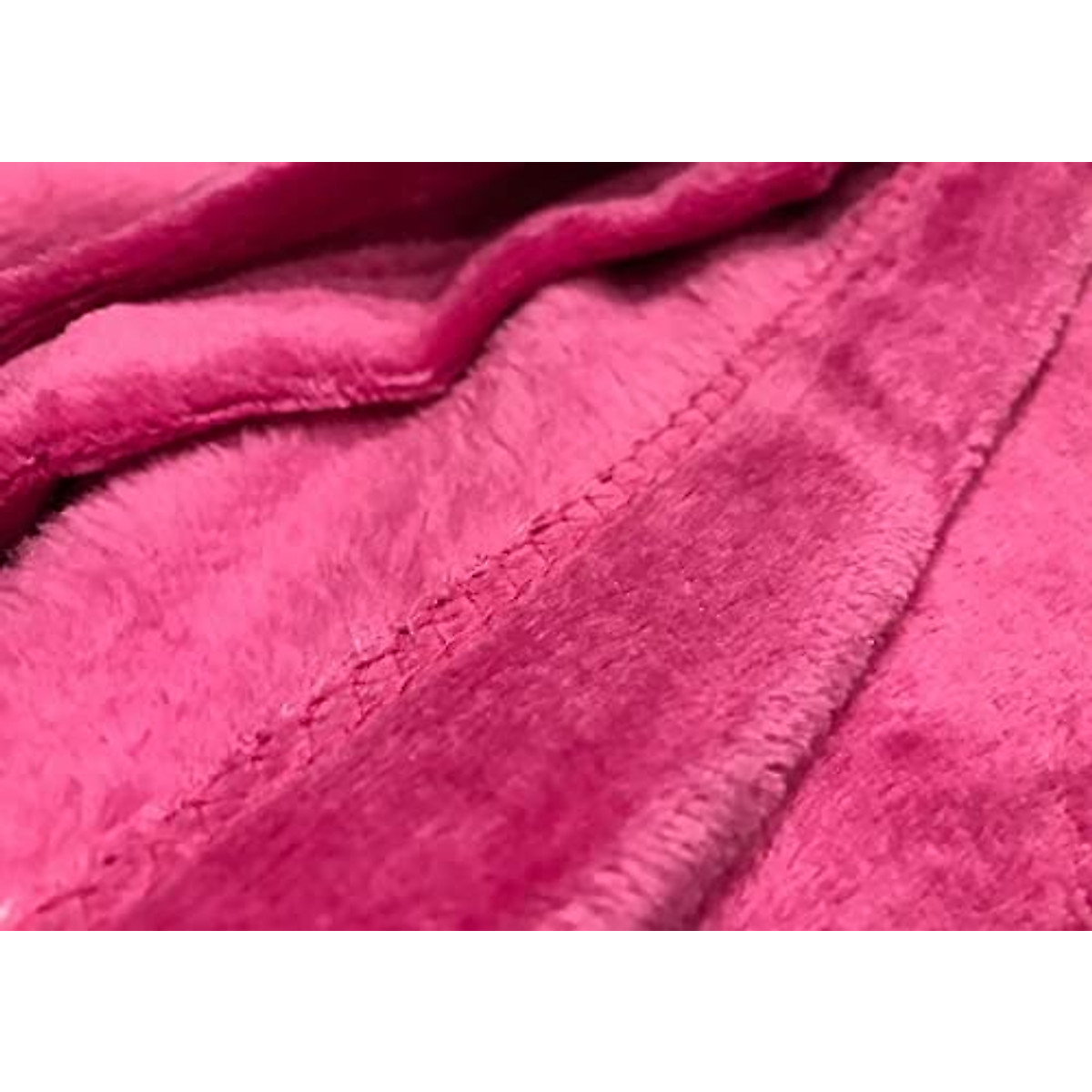 Home Must Haves Solid Hot Pink Affordable Fleece Super Soft Warm Cozy Plush Premium Sofa Couch Picnic Bed Queen Size 80" x 80"
