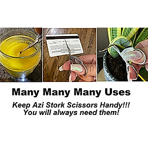 2 Stainless Steel Professional Embroidery Scissors Sharp Stork Scissors for Sewing Crafting Needlework DIY Multipurpose Dressmaker Eyebrow Trim Small 3.6” Shears Crane Scissors