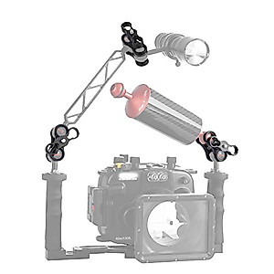 WLPREOE 2 PCS x 1" Inch Aluminum Standard Long Ball Clamp Mount for Underwater Diving Light Arm System,Work with Ram Mounts