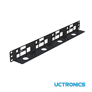 UCTRONICS Ultimate Rack for Raspberry Pi 4, 19" 1U Rackmount with All IO on One Side, OLED Display, Power Switch, and Cooling Fan