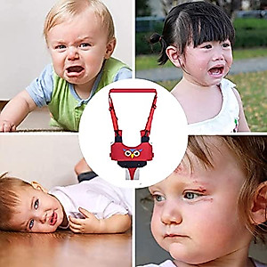 Adaptable Baby Walker Harness with Safety Buckle and Breathable Cushion for Learning to Walk and Reduce Back Stress Suitable for 7-24 Months (Blue)