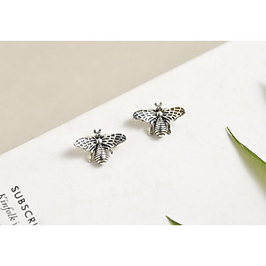 SLUYNZ 925 Sterling Silver Cute Bee Earrings Studs for Women Teen Girls Animal Studs Earrings