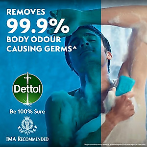 Dettol Icy Cool 2X Menthol Soap Bar 125g (4.40 Ounce) | Pack of 5