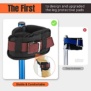 WeChef 50-64 inch Pro inch Drywall Stilts Height Adjustable Lifts Aluminum Tool Non slip for Cleaning Painting Pruning Branches Blue